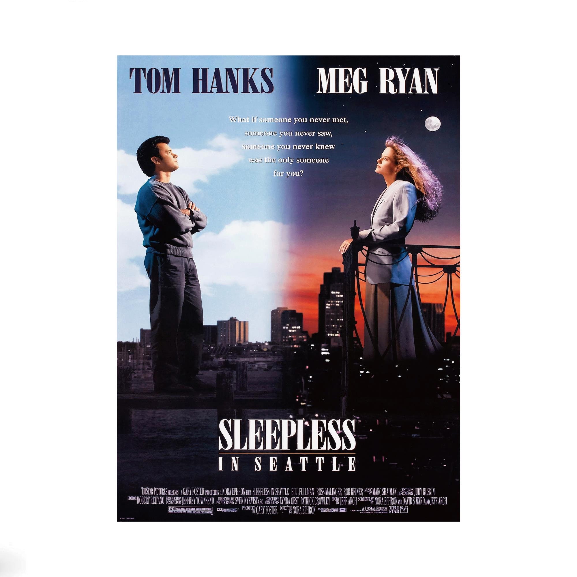 Sleepless in Seattle Movie Poster Print Canvas Wall Art Room - Etsy ...