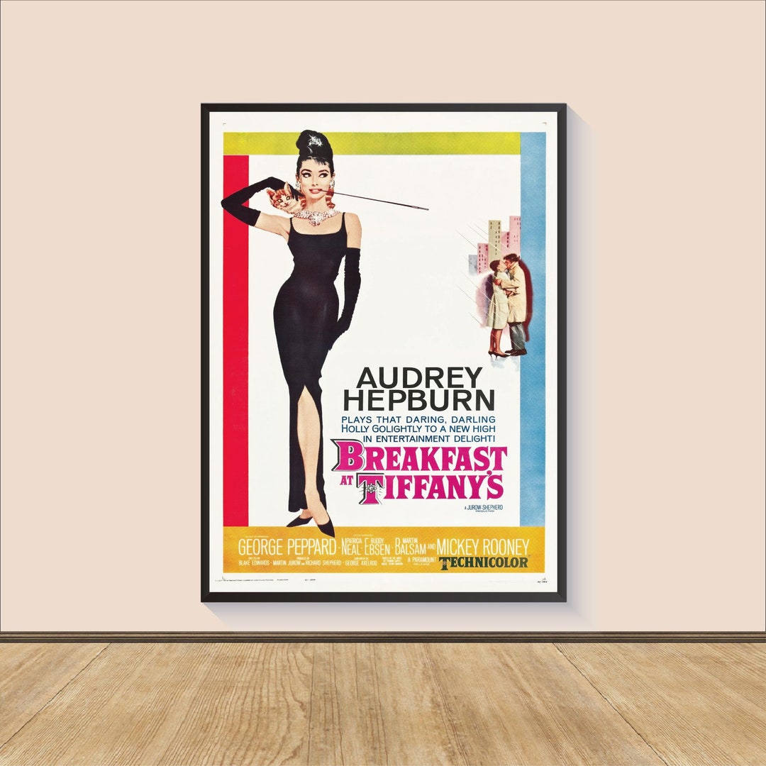 Breakfast at Tiffany's Movie Poster Print, Canvas Wall Art, Room Decor ...