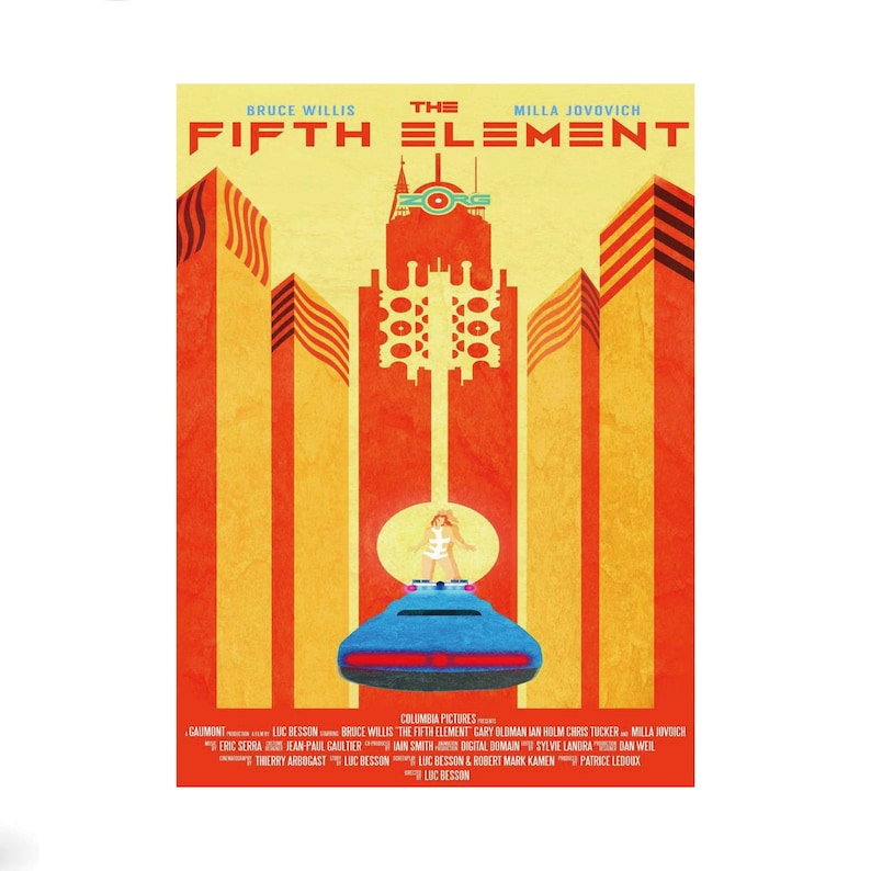 The Fifth Element Movie Poster Print Canvas Wall Art Room - Etsy