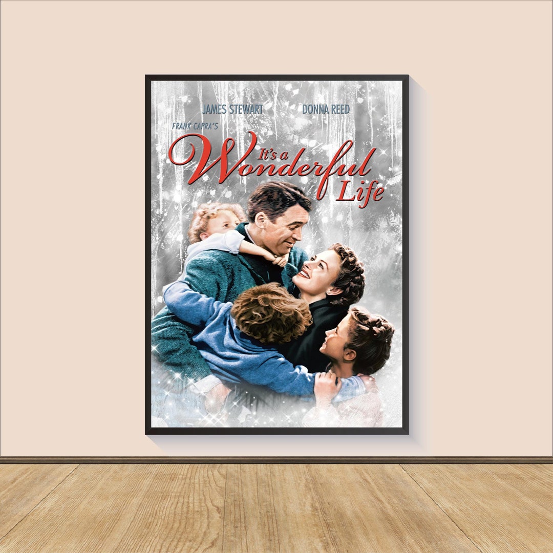 It's a Wonderful Life Movie Poster Print, Canvas Wall Art, Room Decor ...