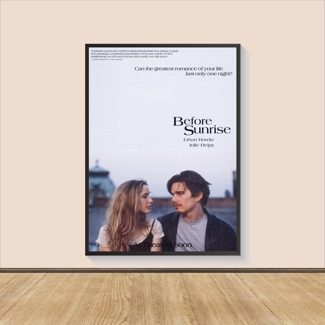 Before Sunrise Movie Poster Print, Canvas Wall Art, Room Decor, Movie ...