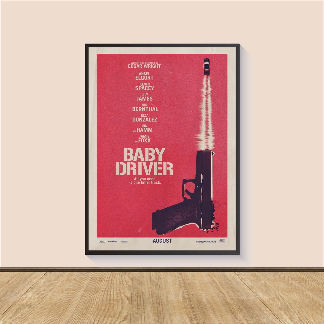 Baby Driver Movie Poster Print, Canvas Wall Art, Room Decor, Movie Art ...