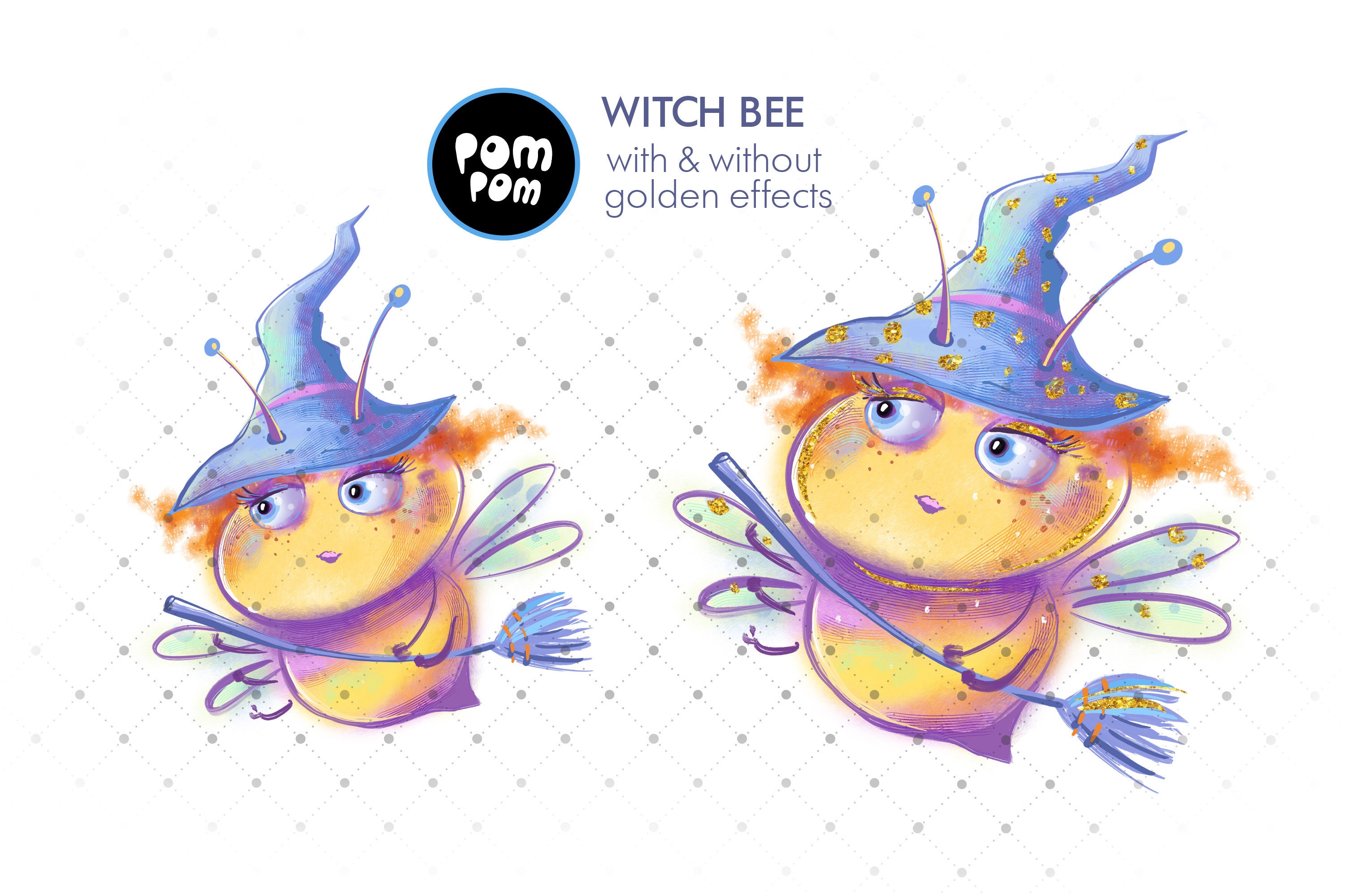 Cute Witch Bee Png Halloween Bee Png Bee on Broom Clipart - Etsy