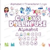 Gabby's Dollhouse Alphabet PNG Font Bundle, Gabby Doodle Letters Set ...