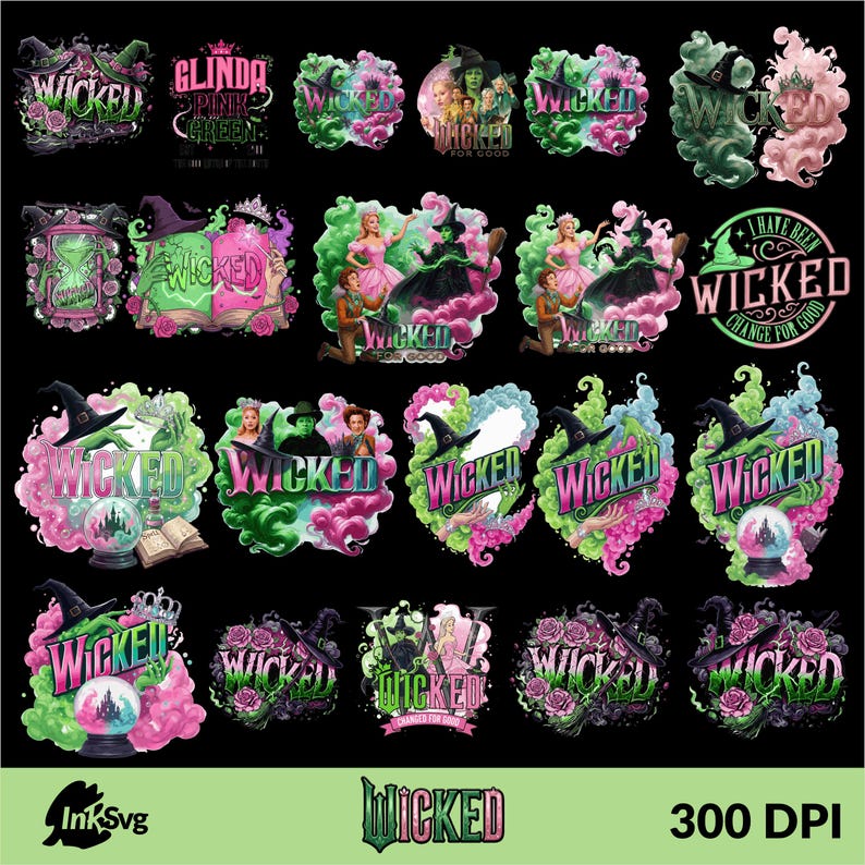 Wicked PNG, Wallpaper Coloring Page and SVG Bundle, Wicked Change for ...