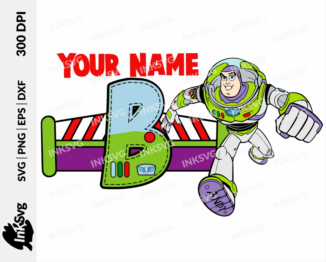 Buzz Lightyear Alphabet SVG Bundle: Space Man Letters Font (digital ...
