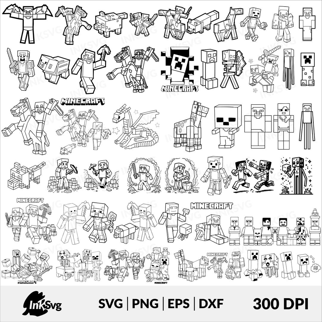 Out Line SVG Bundle + Colored 24 Png for Free, Gaming Clipart Digital ...
