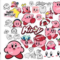 Rainbow Kirby PNG, Transparent Background Clipart Images, Commercial ...