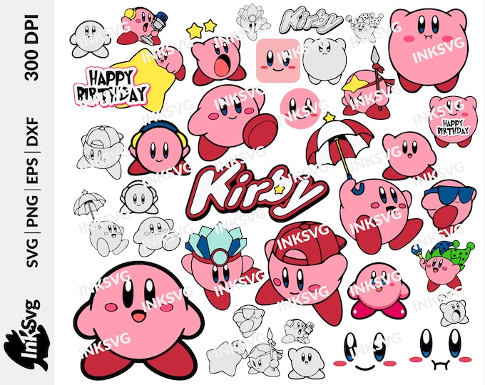 Kirby Svg ,easy Cut, Layered by Color, Cutting File Cricut - Etsy Canada