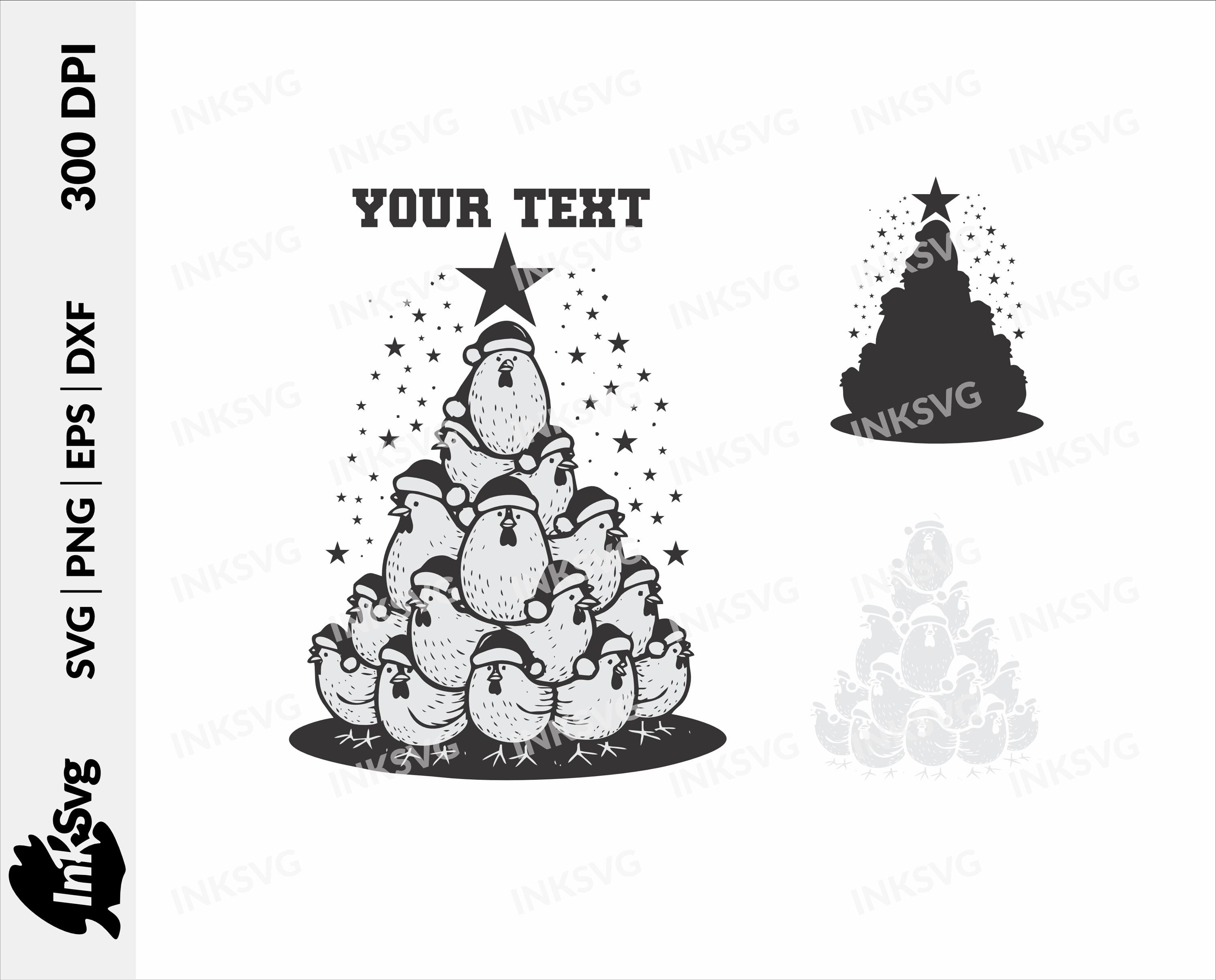 Funny Christmas Chickens SVG Bundle: Farmhouse PNG Designs (digital ...