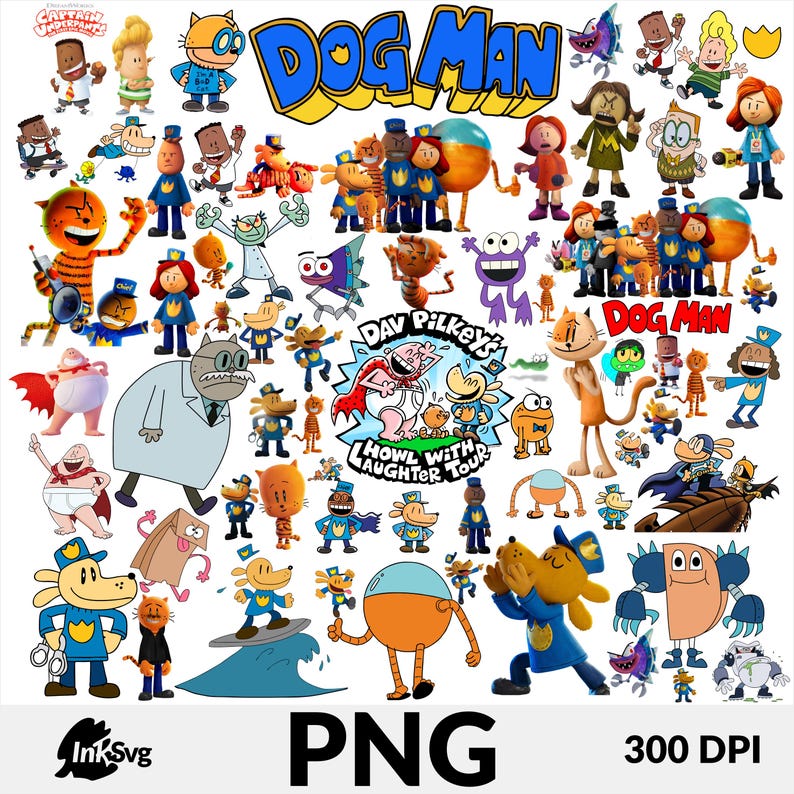 Dog Man PNG Bundle, Cricut & Sublimation Files - Etsy