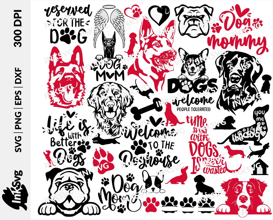Welcome Dogs Svg for Cricut, Paws Svg Files for Cricut, PNG, DFX, EPS ...