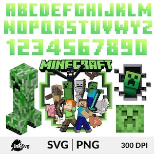 MINECRAFT BEST 465 Png & 109 Svg BUNDLE, Minecraft All Characters ...