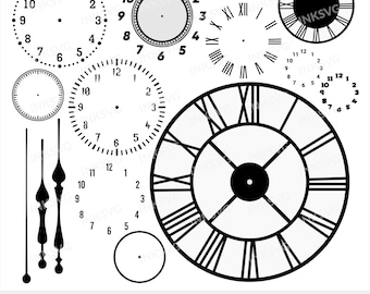 Roman Numeral Clock Face SVG - Etsy