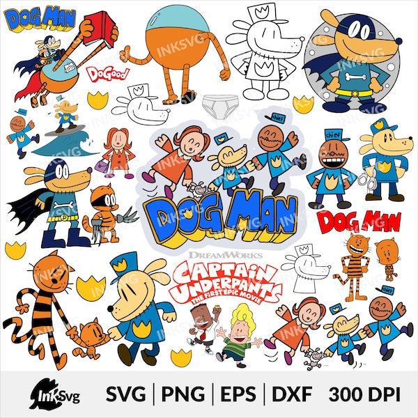 Dog Man Clipart - Etsy