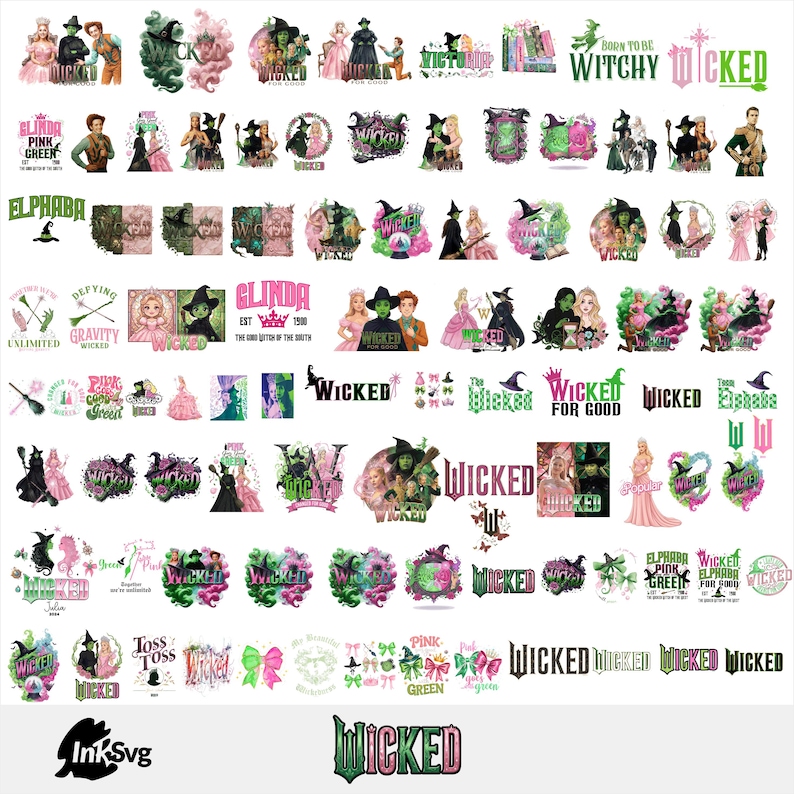 Wicked PNG, Wallpaper Coloring Page and SVG Bundle, Wicked Change for ...