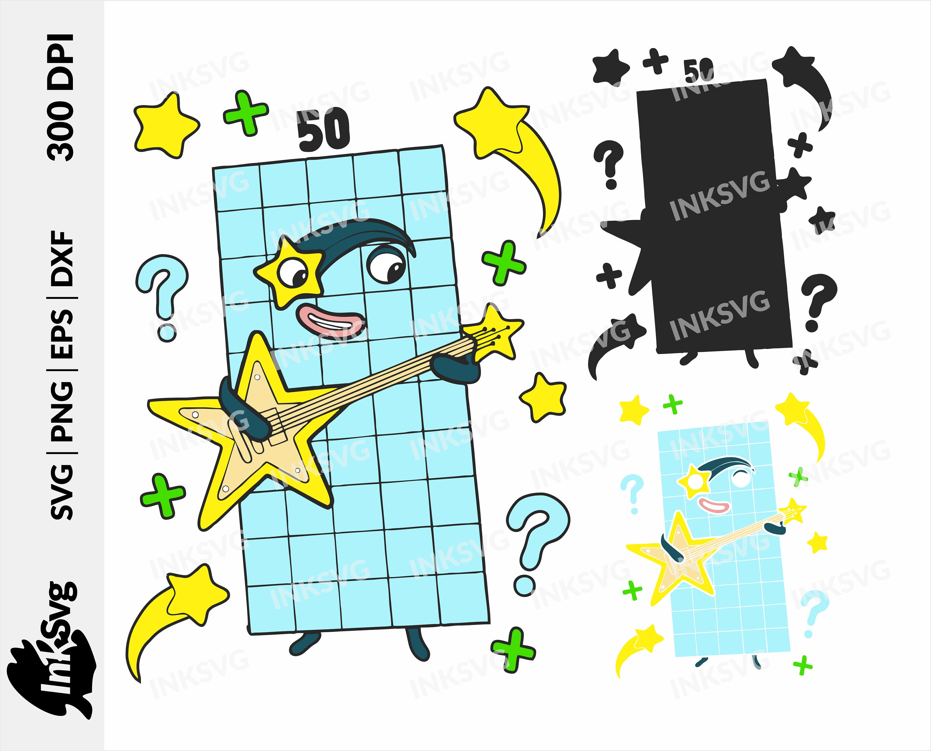 Number Blocks SVG Bundle: Layered Files for Cricut (digital Download ...