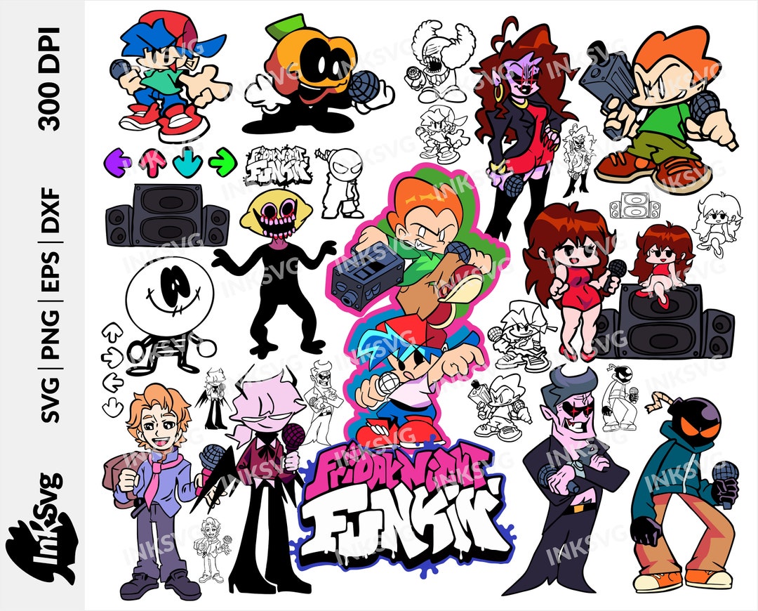 Friday Night Funkin Svg Bundle for Cricut, Svg Files for Cricut, PNG ...