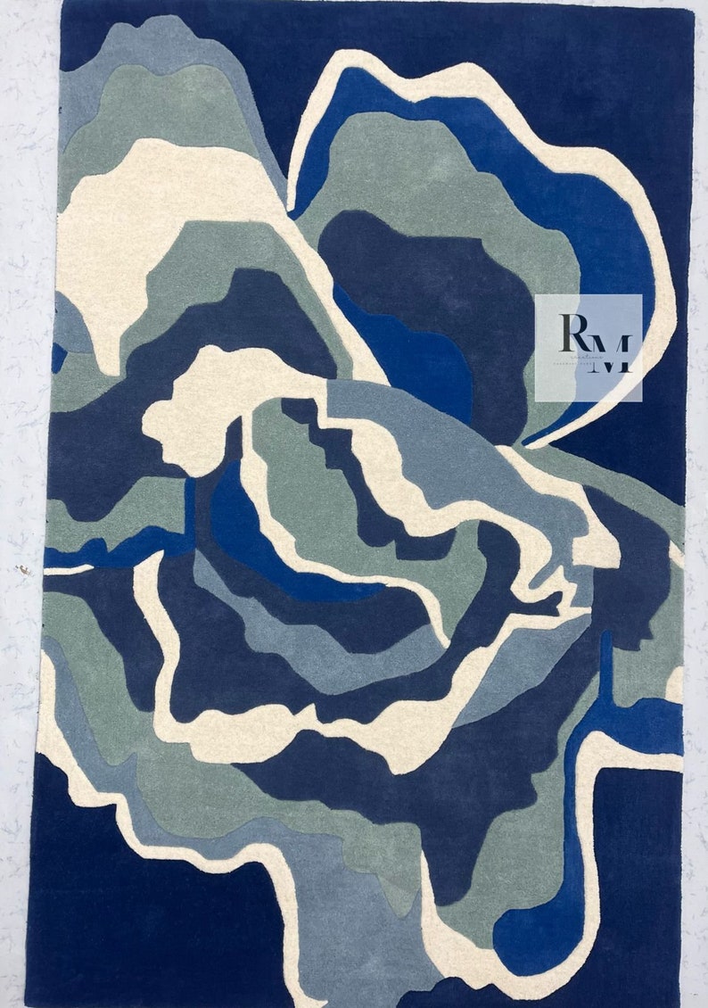 Ocean Rug, Tufted Rug, Modern Bathroom Rug, Anime Rug, Living Room Rug ...