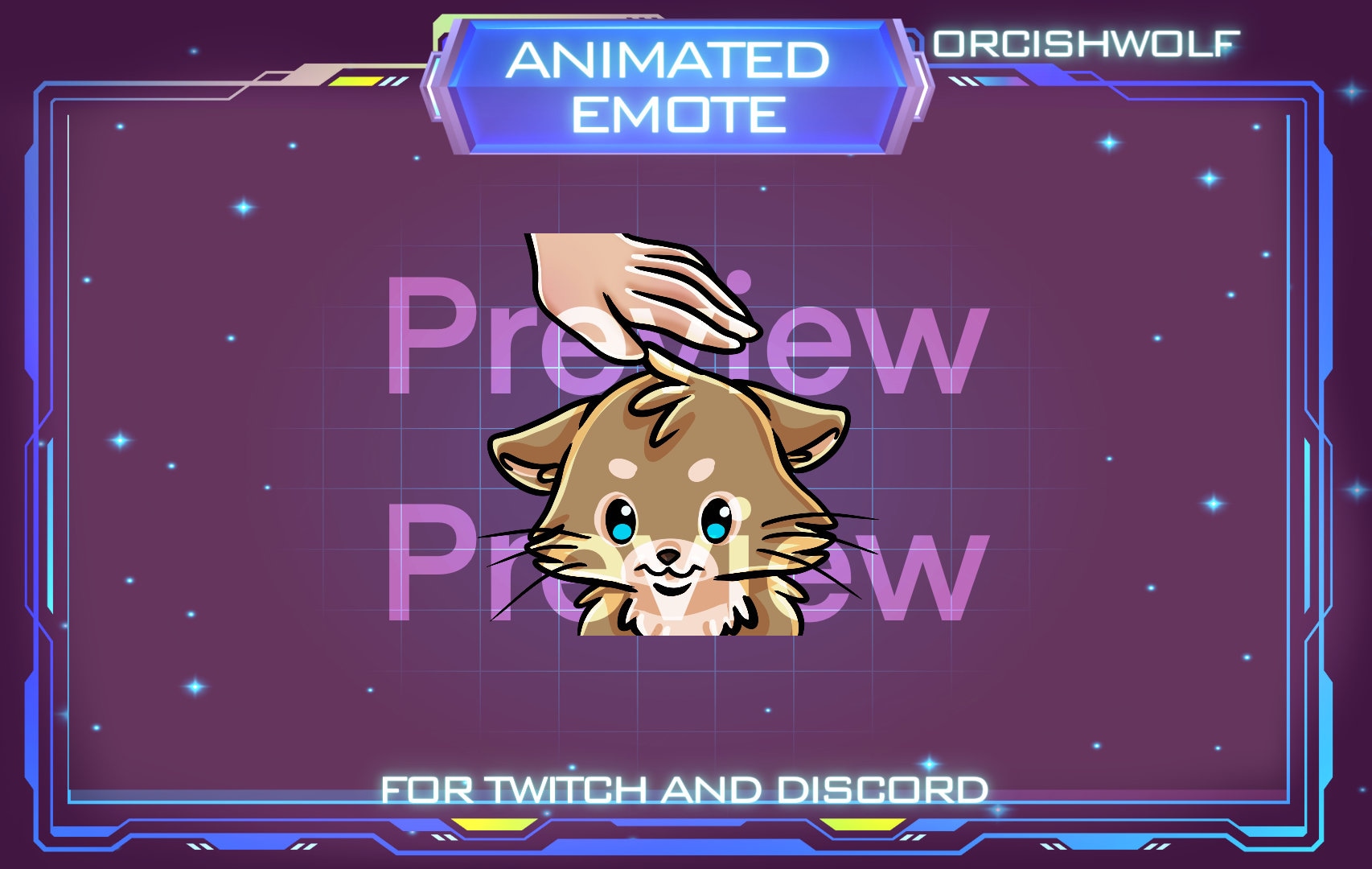 Brown Cat Headpats Emote - Etsy