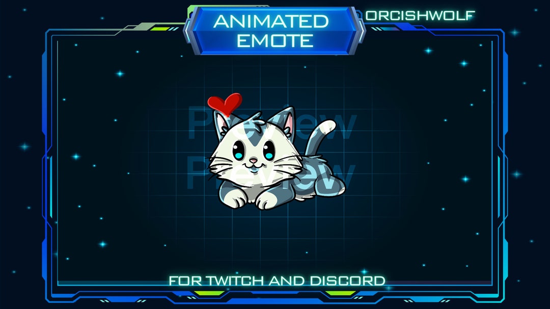 Grey Animated Cat Emote - Etsy