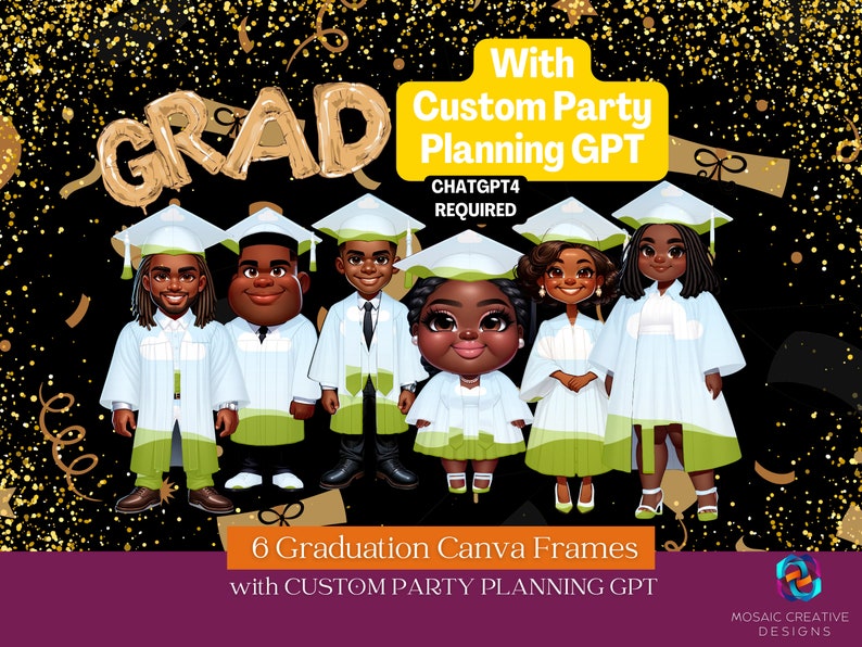 Graduate Canva Frames + Custom GPT | Party Planning, Thank You Cards ...