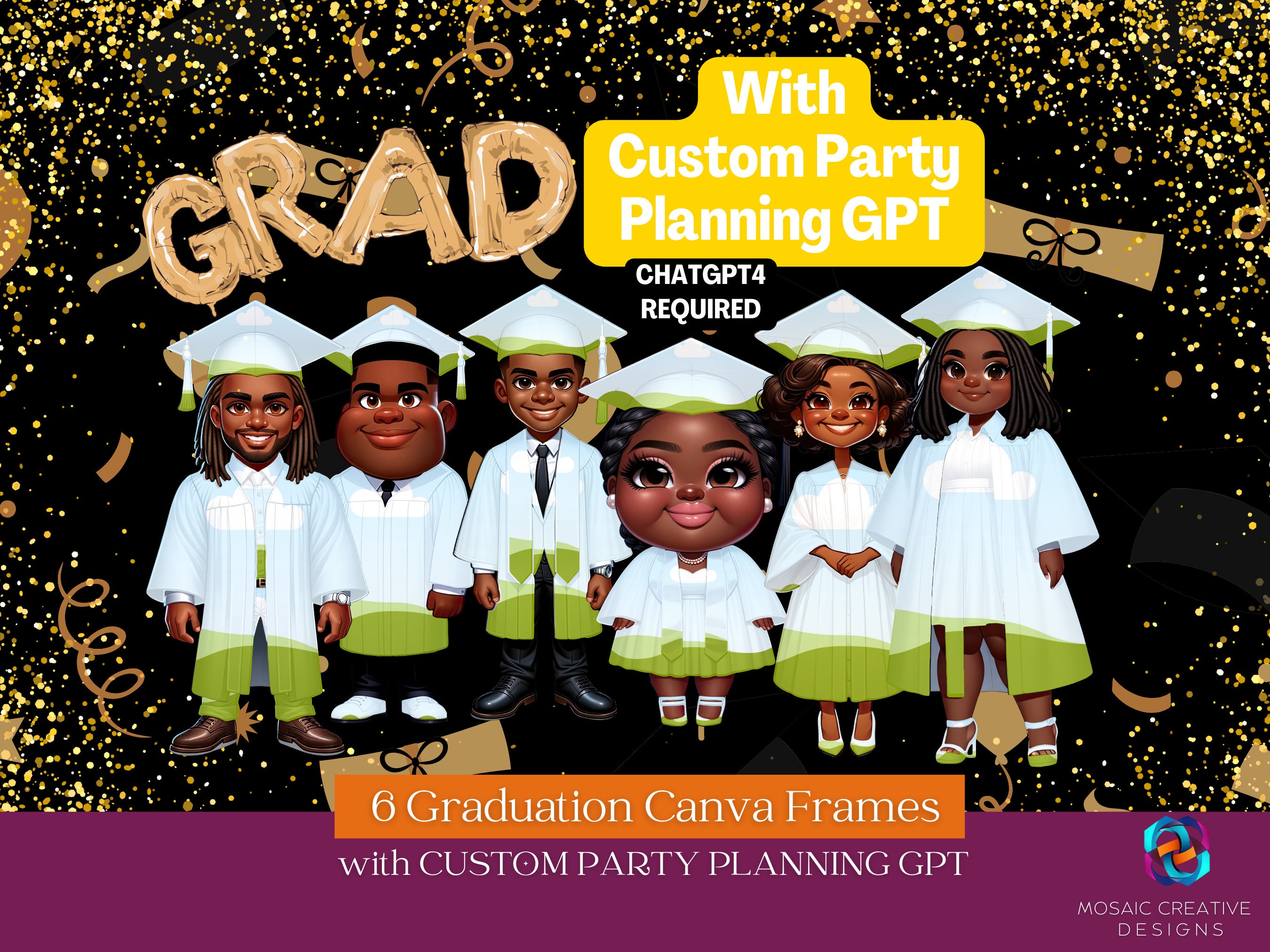 Graduate Canva Frames + Custom GPT | Party Planning, Thank You Cards ...