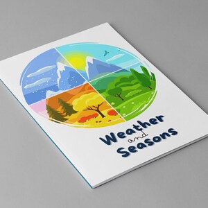 Digital Weather and Seasons Learning Unit: Mini Book, Flash Cards ...