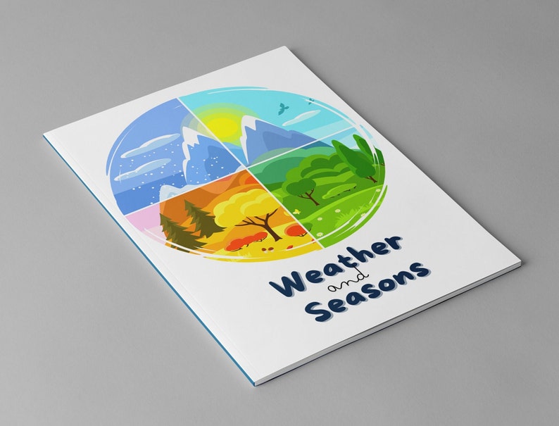 Digital Weather and Seasons Learning Unit: Mini Book, Flash Cards ...