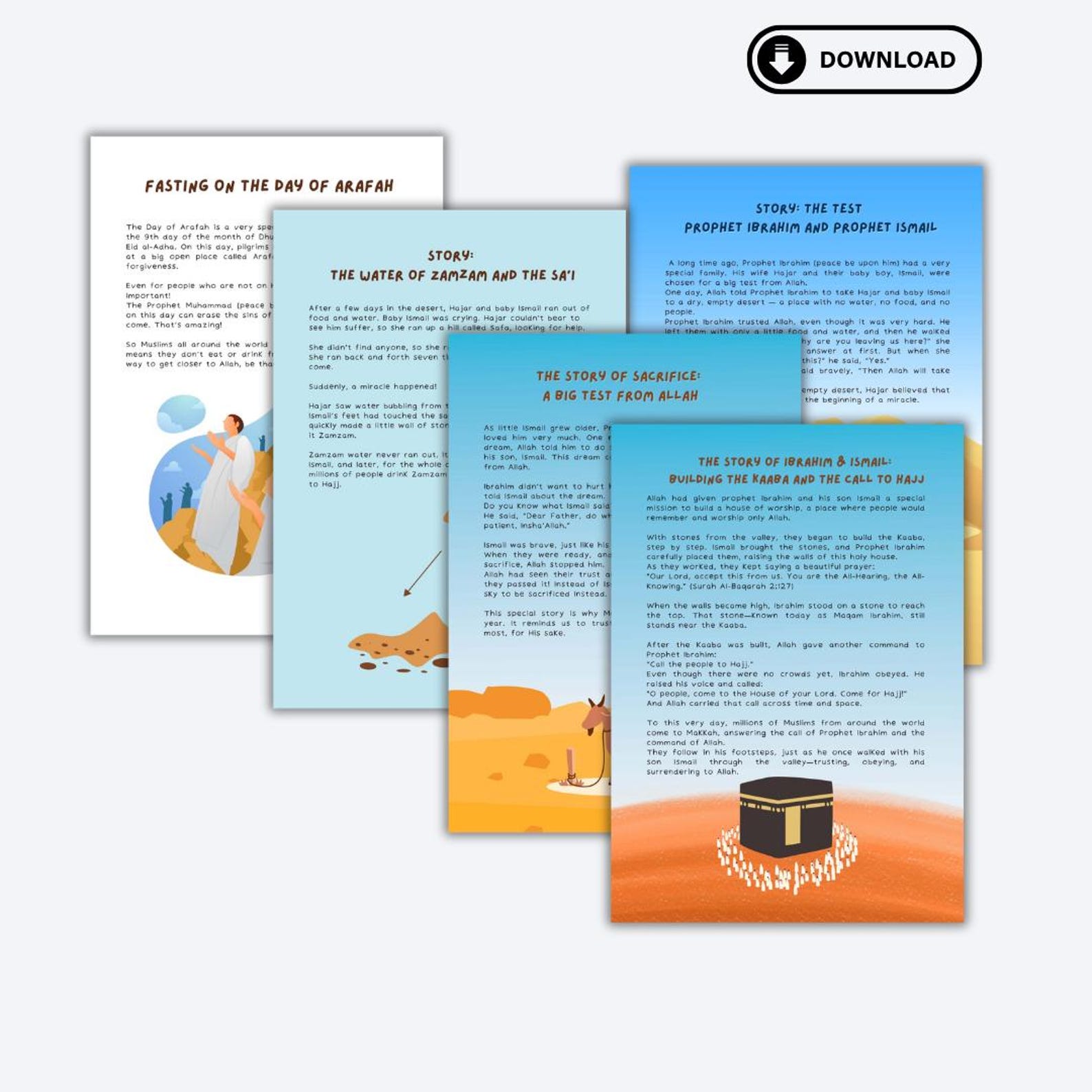 Hajj & Dhul Hijjah Printable Unit Study – Islamic Activity Pack – Hajj ...