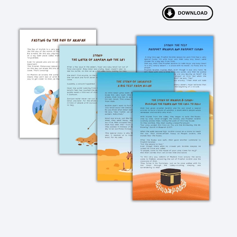 Hajj & Dhul Hijjah Printable Unit Study – Islamic Activity Pack – Hajj ...