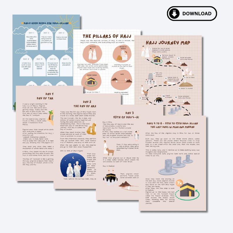 Hajj & Dhul Hijjah Printable Unit Study – Islamic Activity Pack – Hajj ...