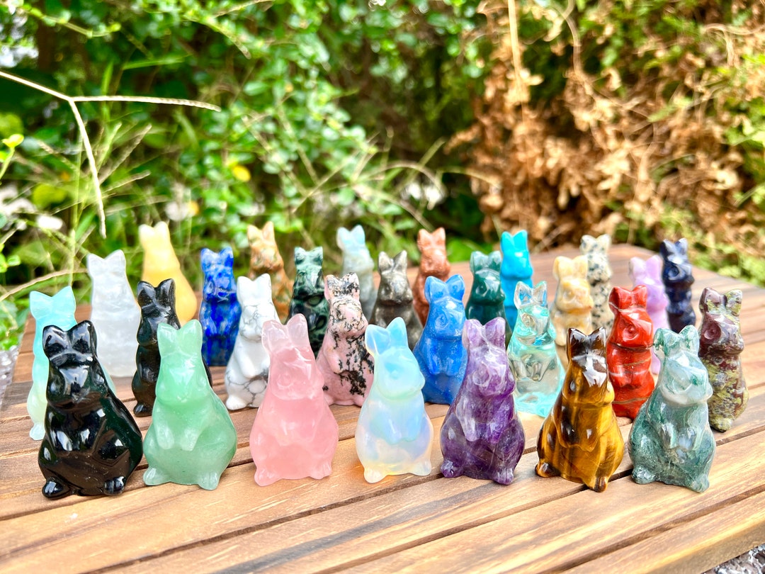 2 Inches Crystal Rabbit,gemstone Rabbit Decor,healing Home Decor,rose ...