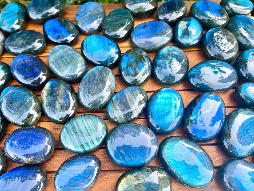 High Flash Labradorite Worry Stone,labradorite Palm Stone,blue ...