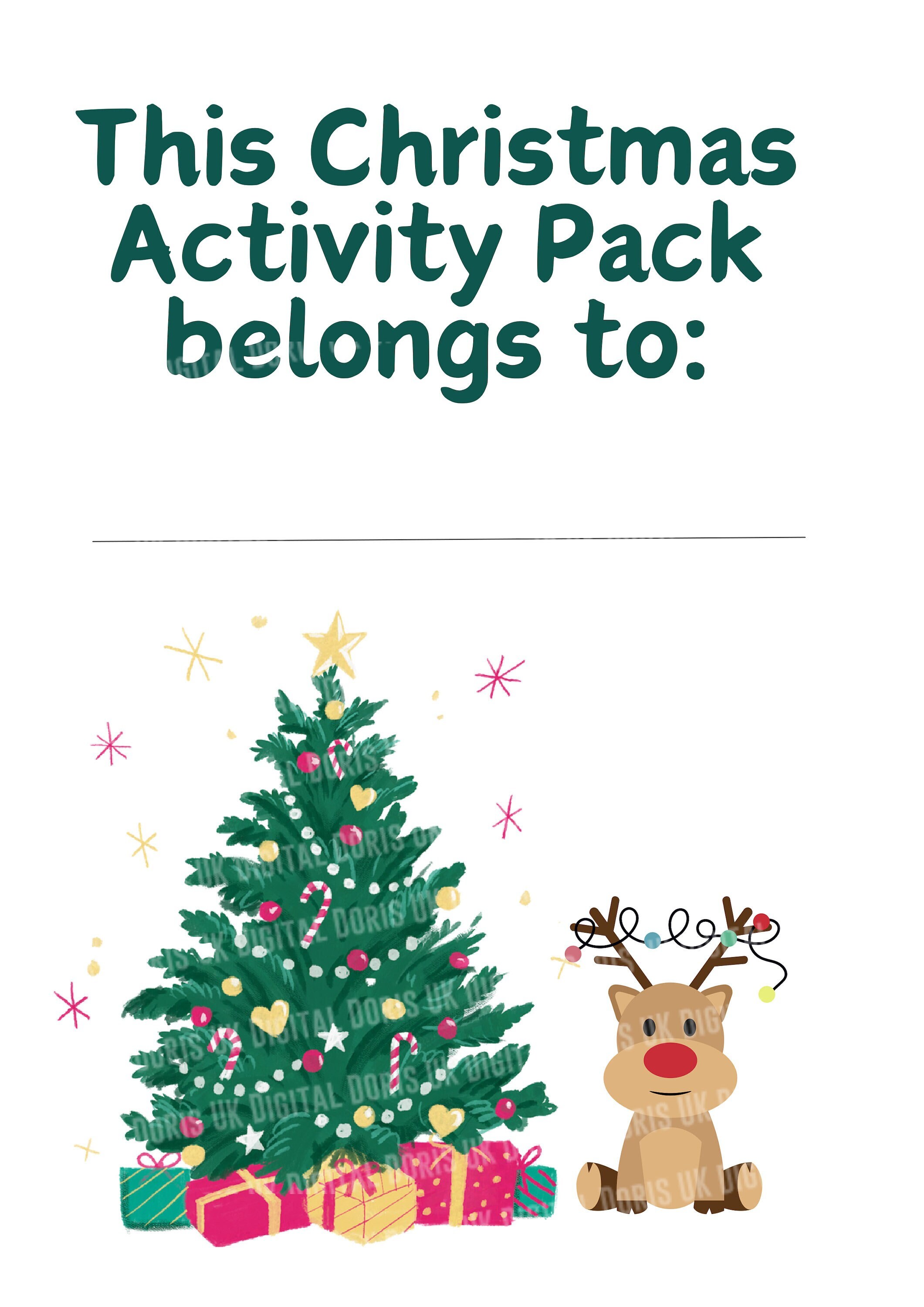 Christmas Printable Activity Pack for Kids 14 Pages A4 - Etsy