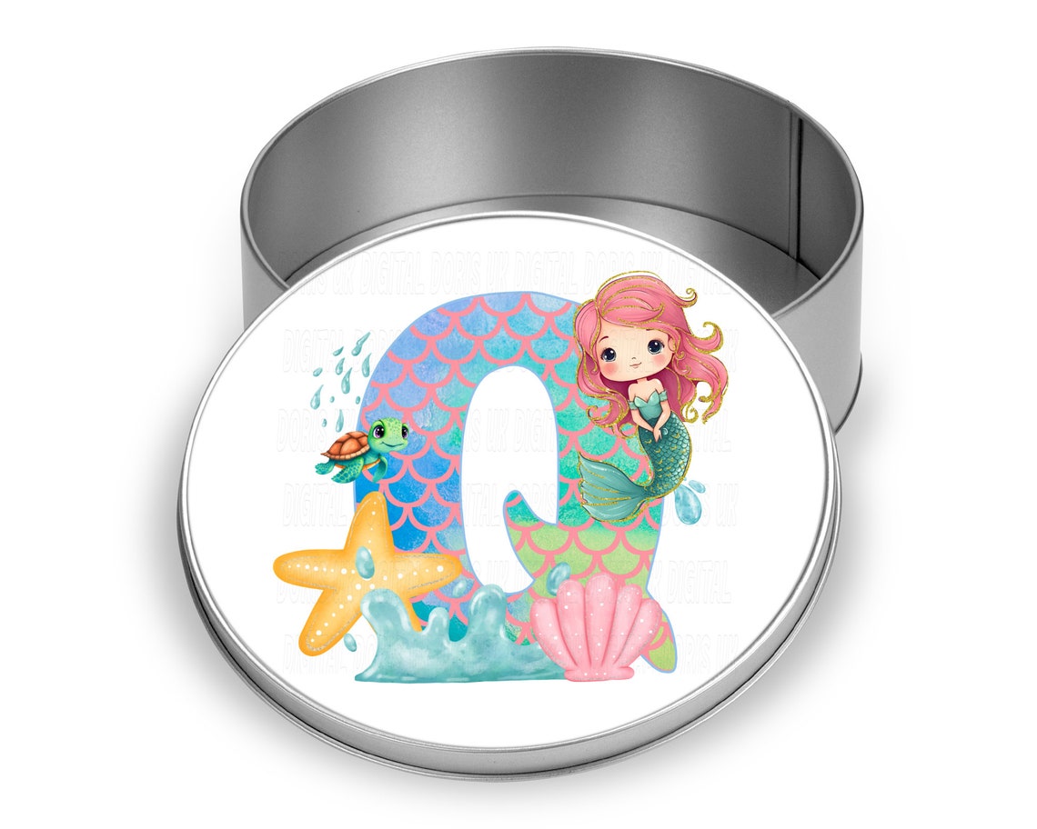 Pink Haired Mermaid Under the Sea Alphabet Set Digital Download 26 Pngs ...