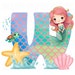 Pink Haired Mermaid Under the Sea Alphabet Set Digital Download 26 Pngs ...