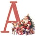 Vintage Red Polka Dot and Santa Christmas Alphabet Set Digital Download ...