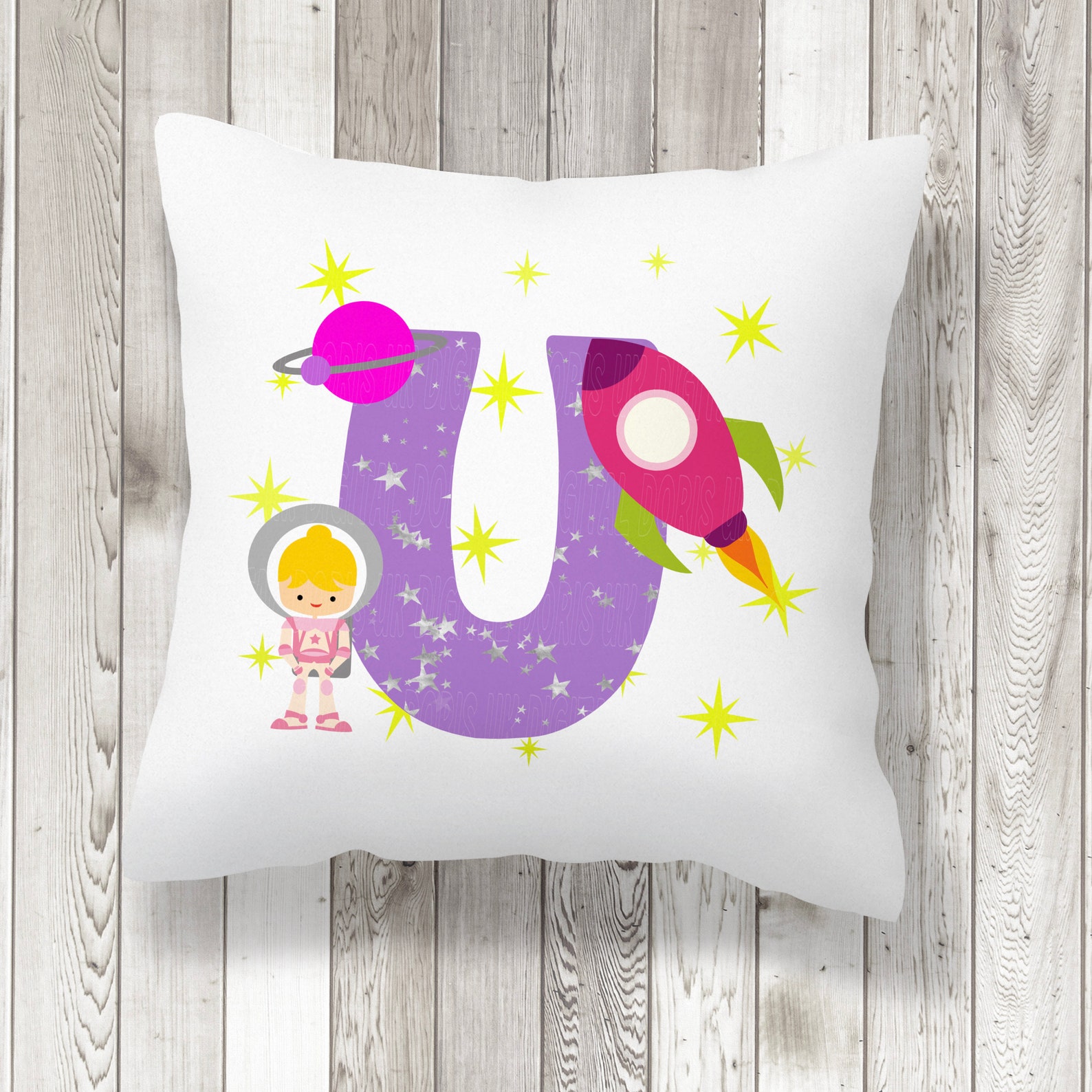 Space Girl Astronaut Rocket Alphabet Set Digital Download 26 Pngs - Etsy