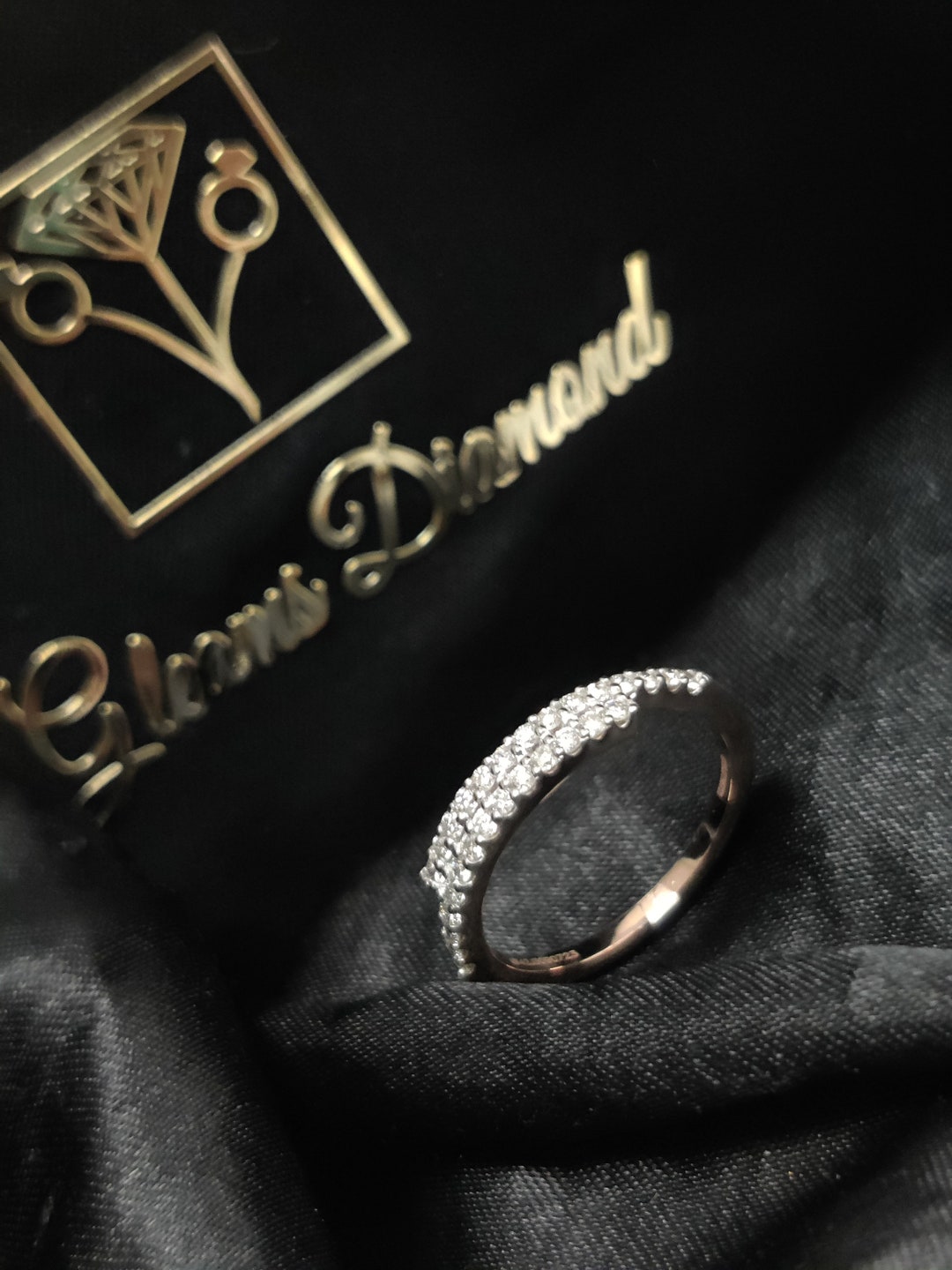 18k Real Gold RING All-natural Diamond conflict Free Gift for Her - Etsy