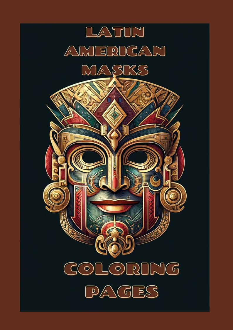 Latin American Tribal Masks Coloring Pages | Mayan, Inca, Diablo & More ...