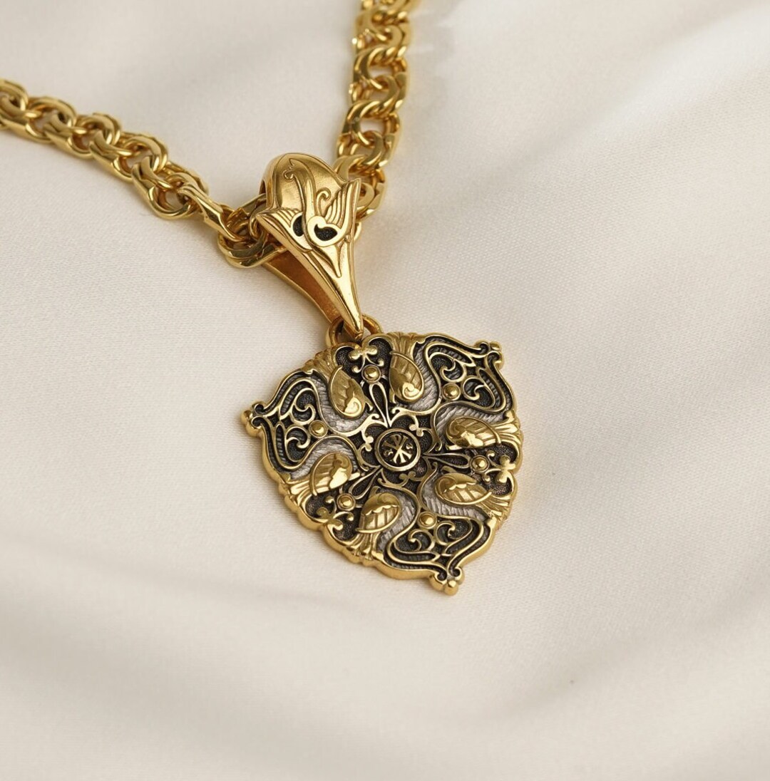 Gilded Pendant Gilded Necklace commandment OF - Etsy