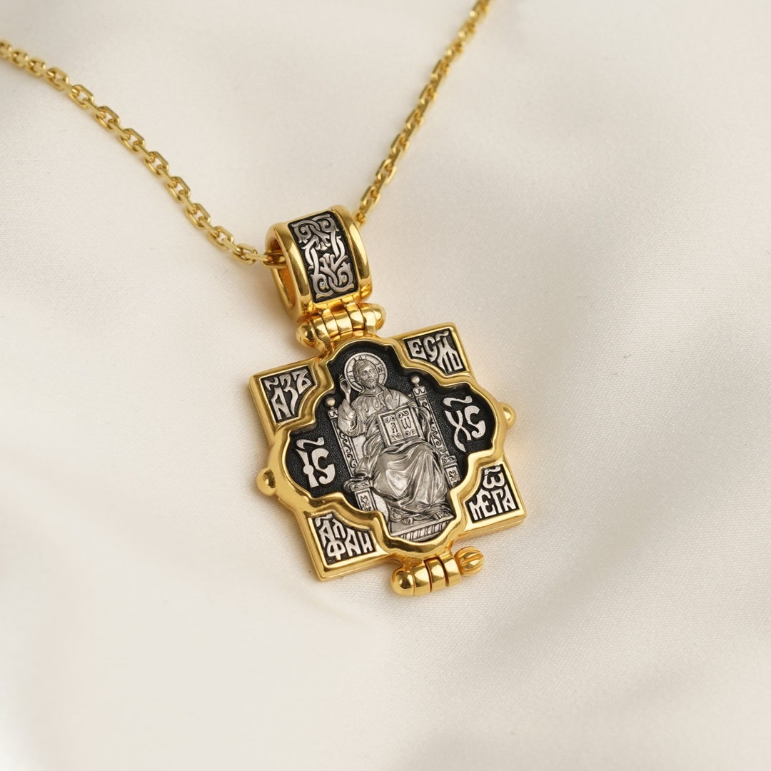 Orthodox Gilded Encolpion icon of the MOTHER of GOD - Etsy