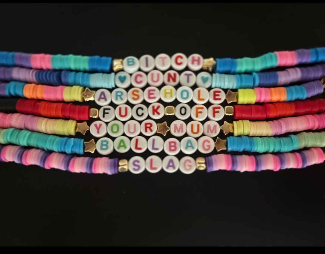 Choose Your Own Rude Word/swear/profanity Bracelet Unique Funny Gift ...