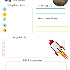 Kids Journal Pdf Printable \ Kids Daily Planner Printable, Instant ...