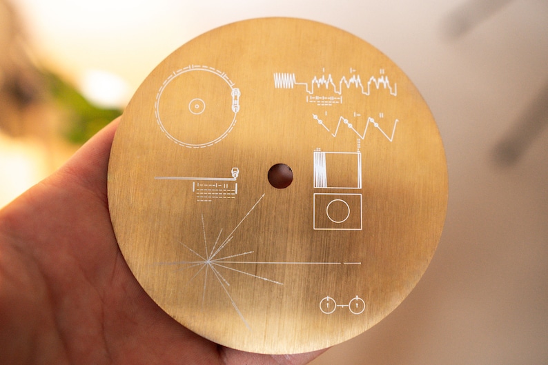 NASA Voyager Golden Record Cover Solid Brass Coaster (4 Pack) - Etsy