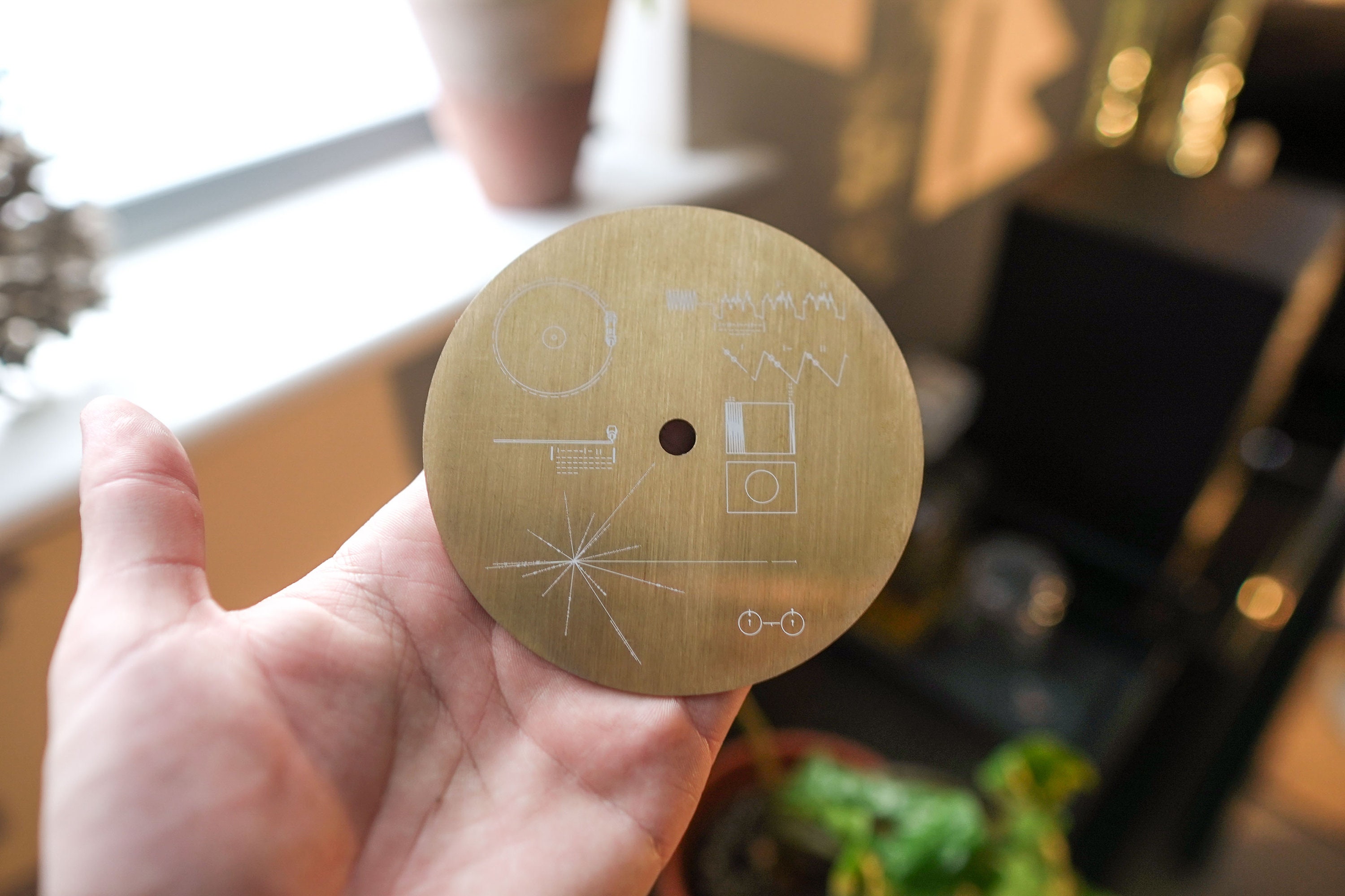 NASA Voyager Golden Record Cover Solid Brass Coaster (4 Pack) - Etsy