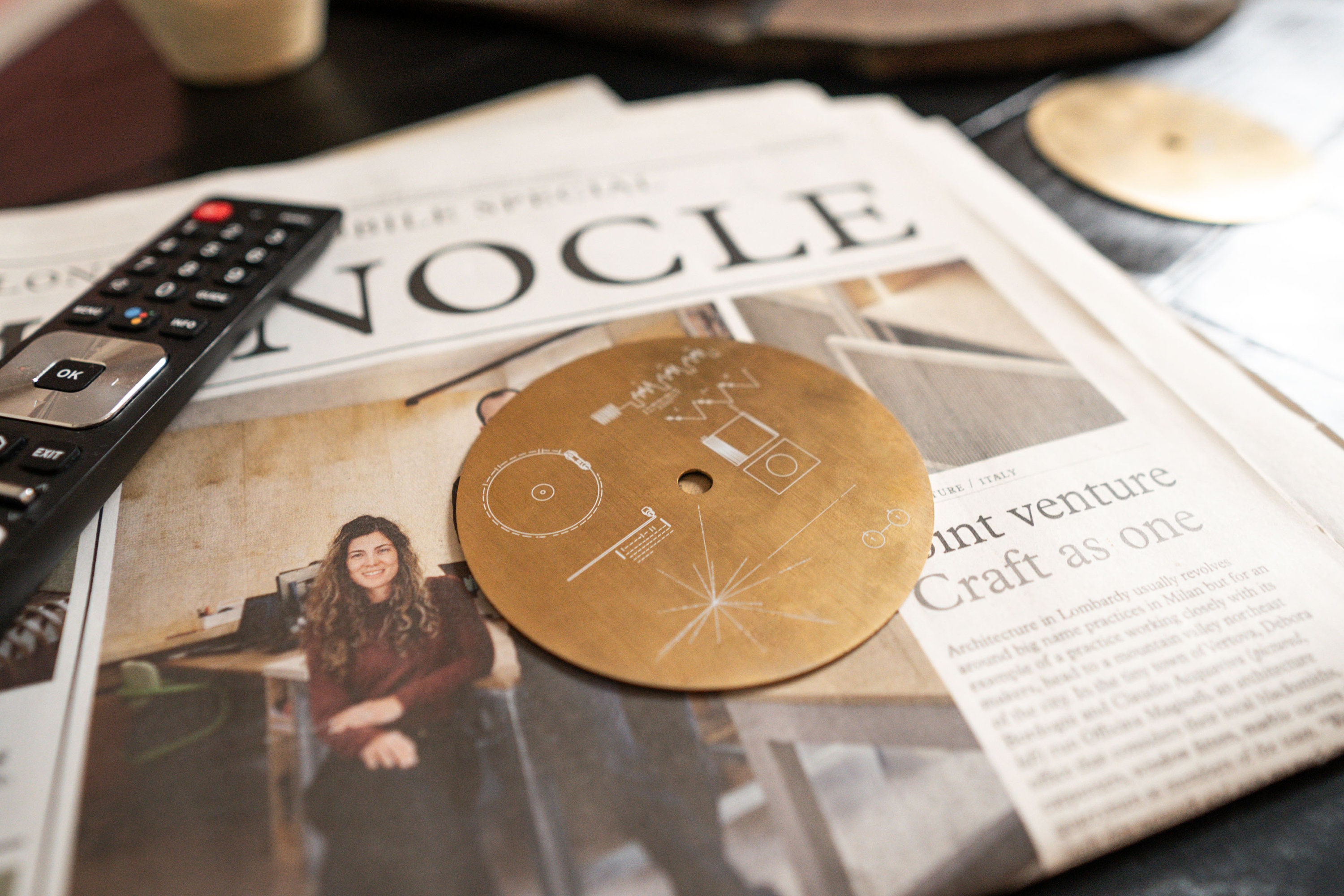 NASA Voyager Golden Record Cover Solid Brass Coaster (4 Pack) - Etsy