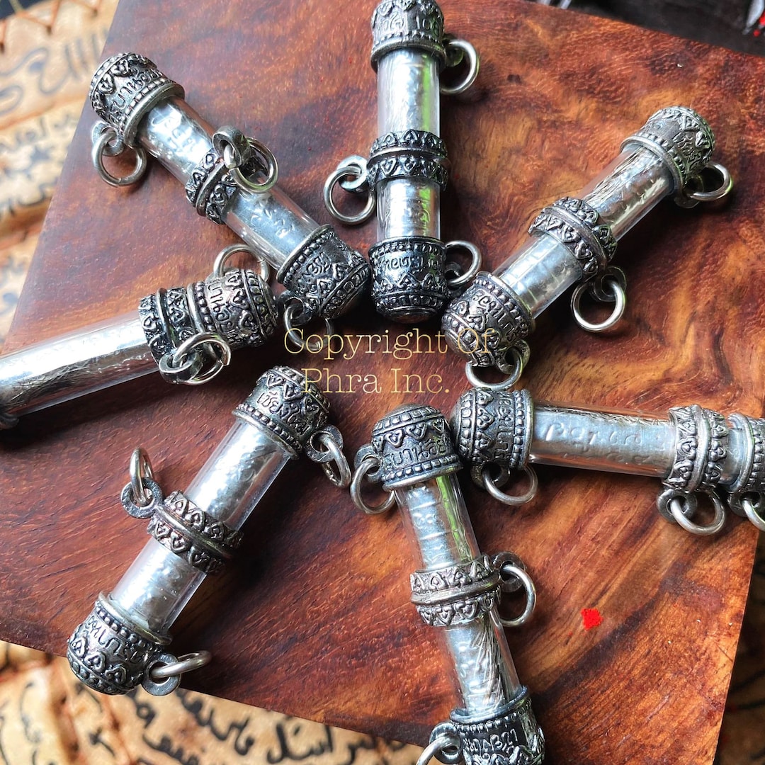 Powerful 108 Wealth Blessing Silver Pendant Amulet Talisman Spiritual ...