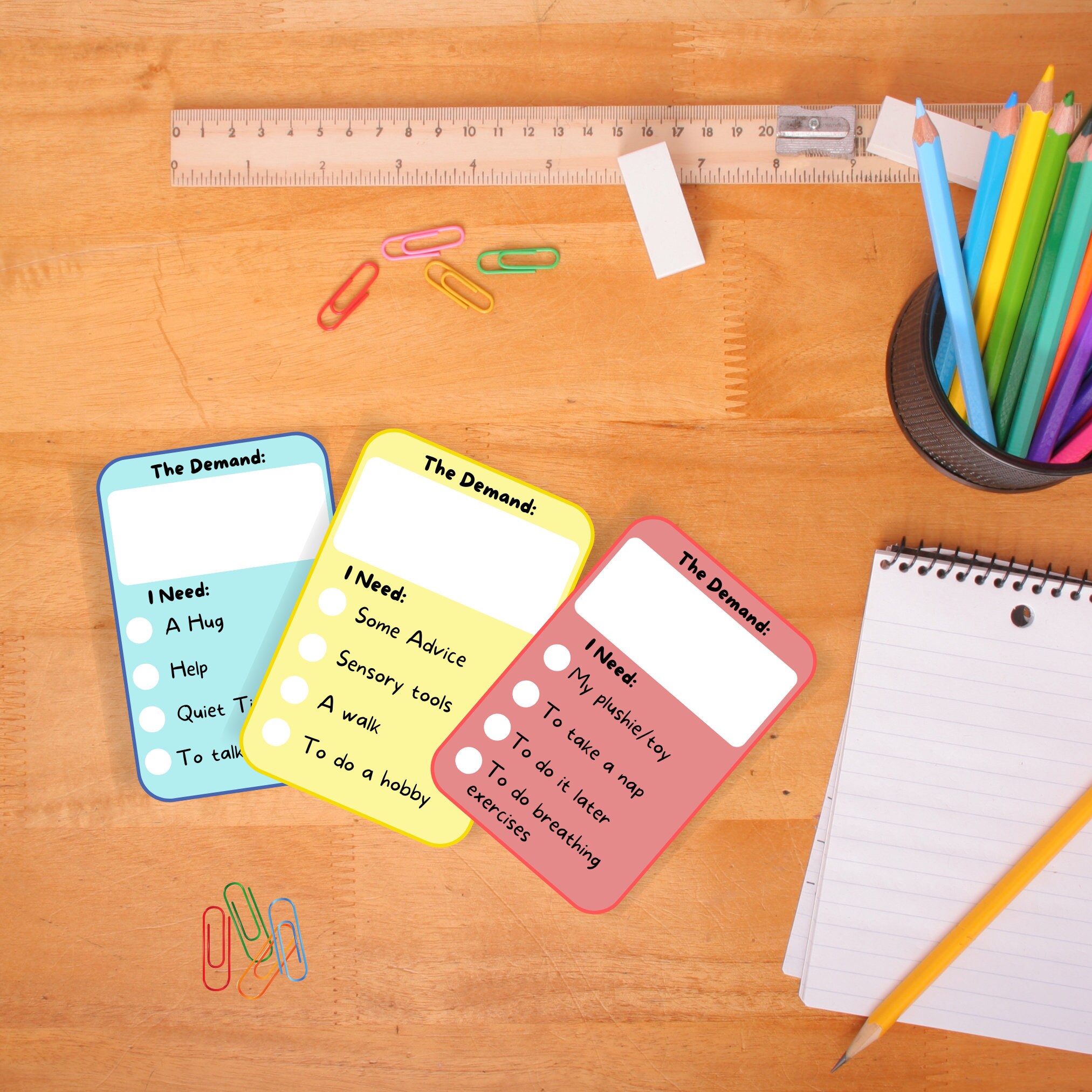 Autism/ PDA / Anxiety Demand Cards Emotional Regulation - Etsy UK